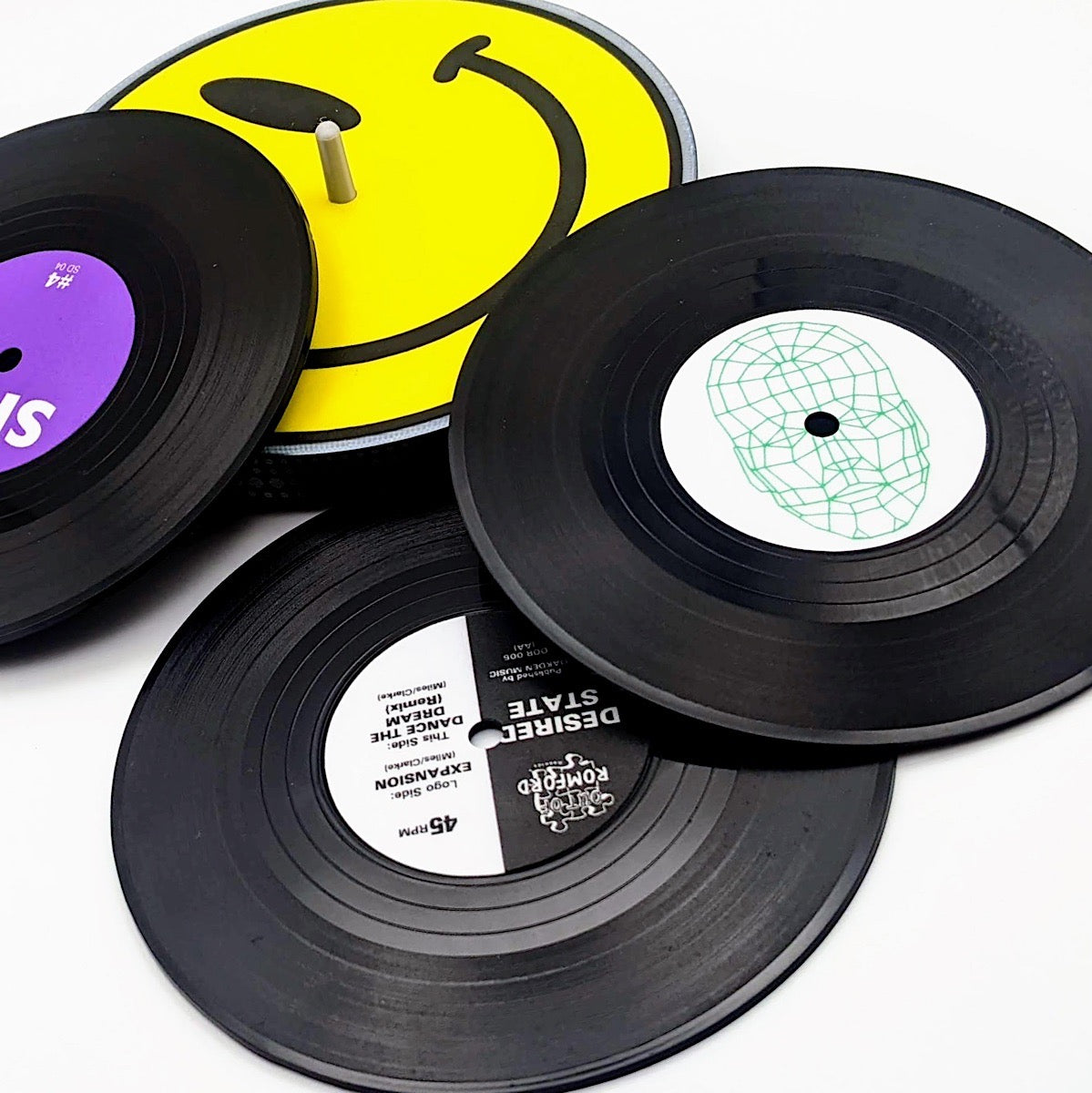 Mini vinyl record coasters - 90s rave – Divine Handcraft