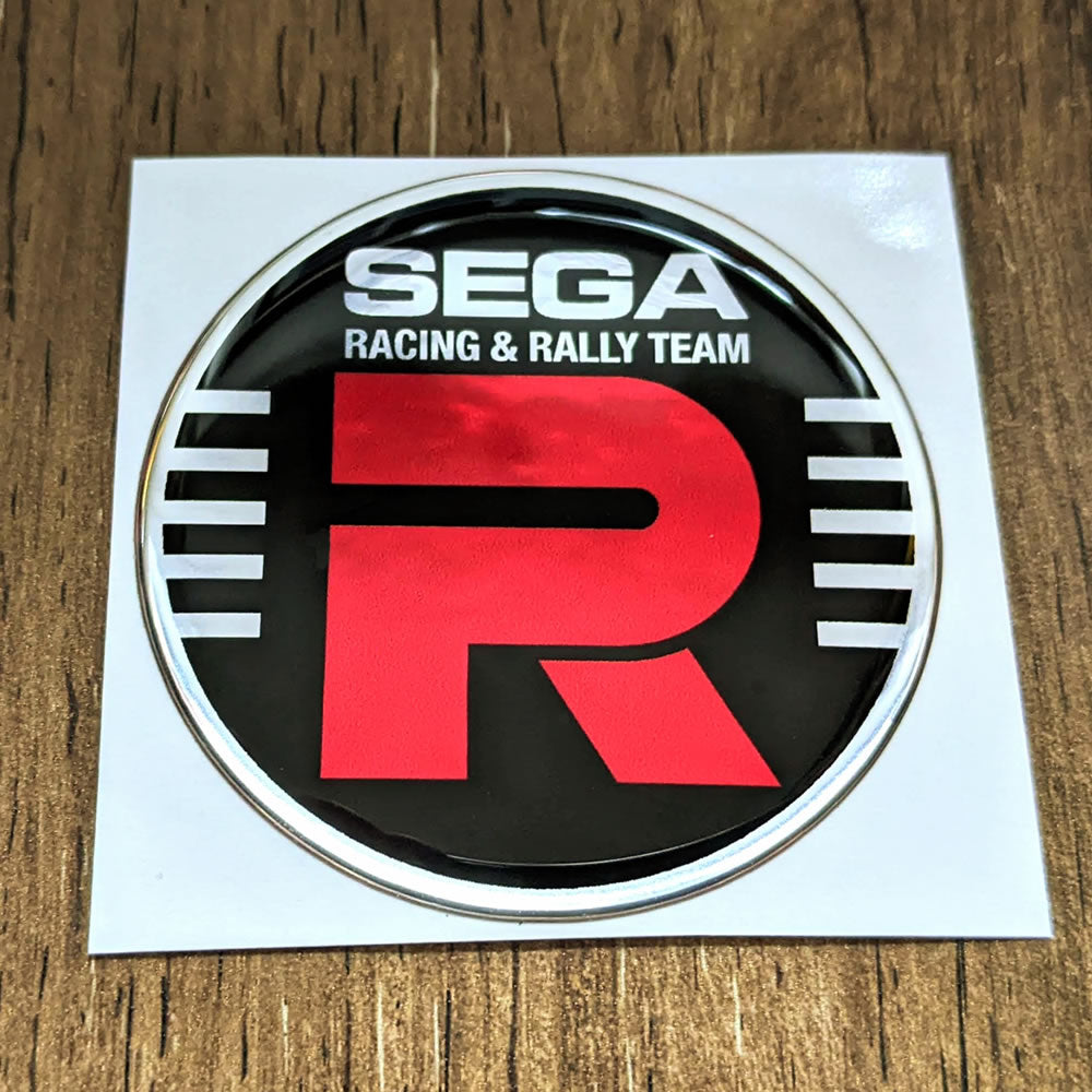 SEGA RACING & RALLY black, red & chrome resin domed badge – Divine ...